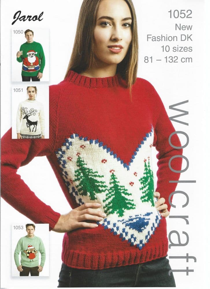 Woolcraft Winter Jumper Knitting Pattern in New Fashion DK 1052