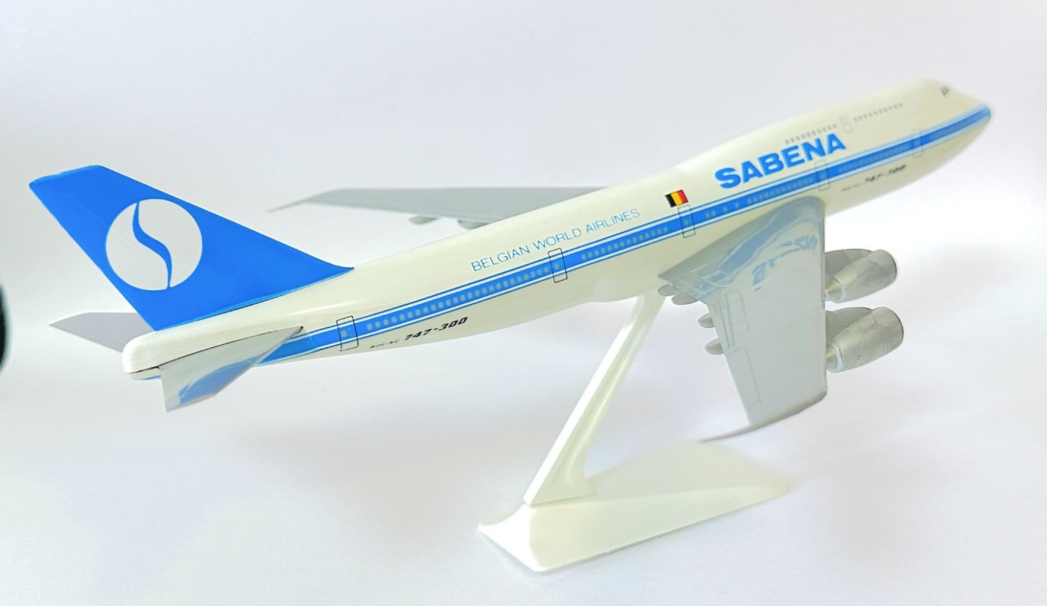 Boeing 747-300 SABENA Belgium Vintage Wooster Collectors Model Scale 1 ...