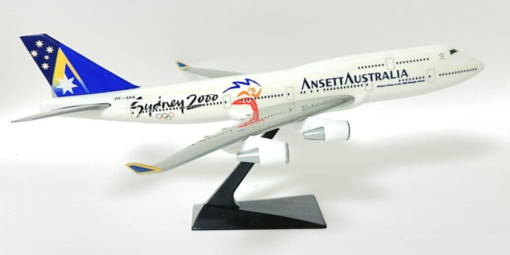 Boeing 747-400 Ansett Australia Sydney 2000 Collectors Model Scale 1 250
