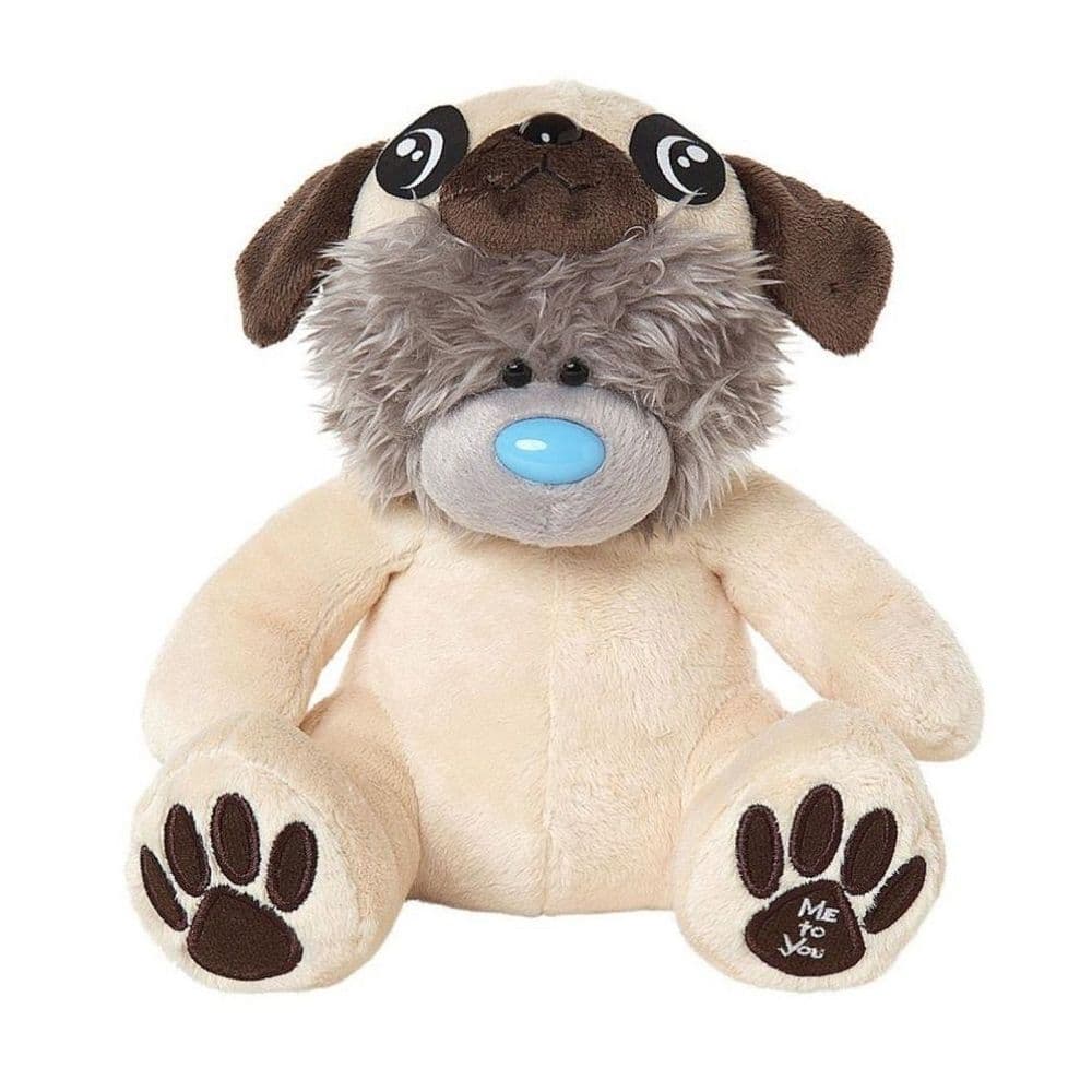 Me to You 9" Tatty Teddy Plush Bear in a Pug Dog Onesie
