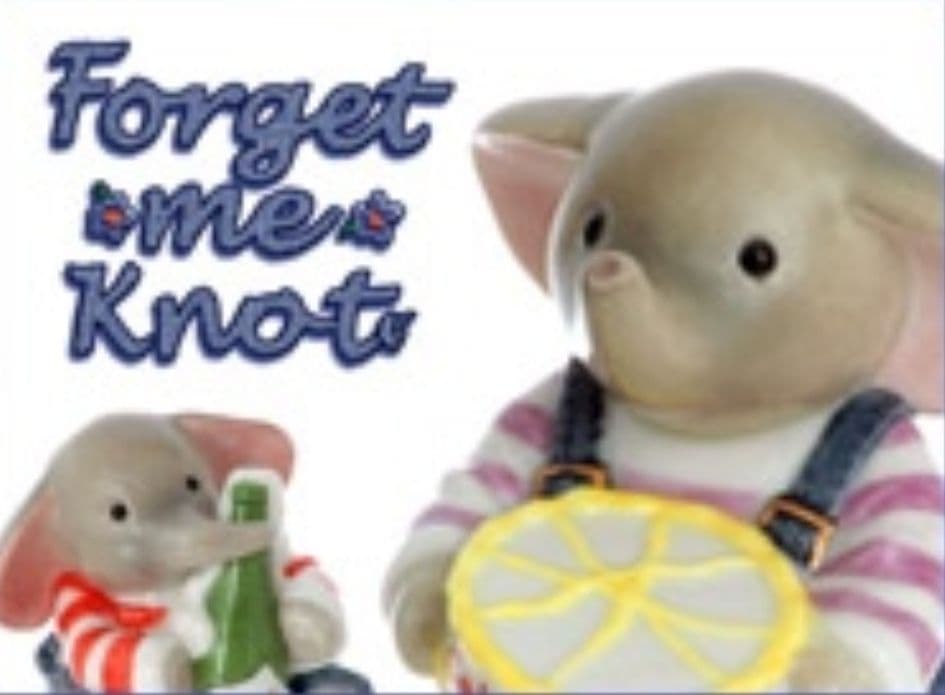 Thank You - Forget Me Knot Elephant Figurine