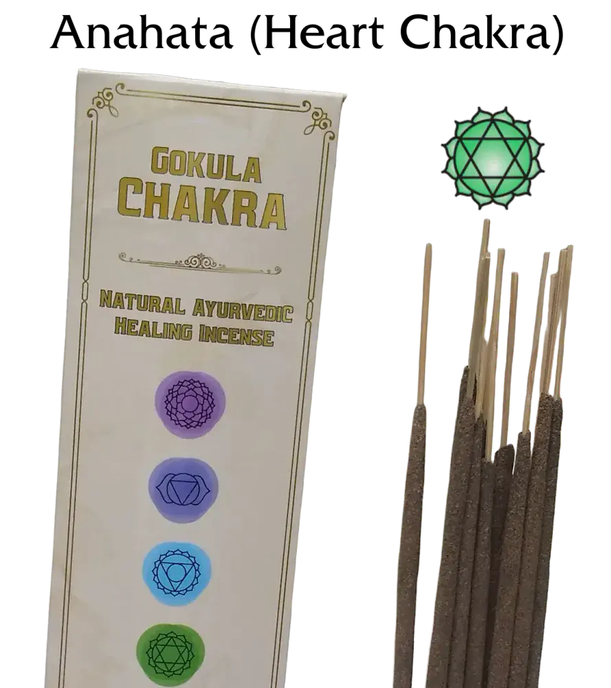 Gokula Chakra Ayurvedic Incense Sticks Anahata Heart Chakra 20g