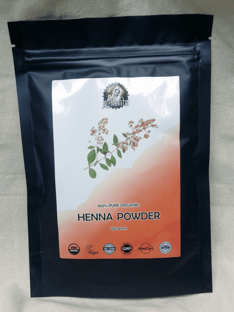 Premium Natural Organic Certified Henna Powder High Quality Hair Dye 100g