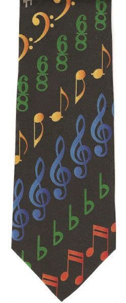 6/8 Music Symbols Tie - Music Tie for Musicians | musical gifts online