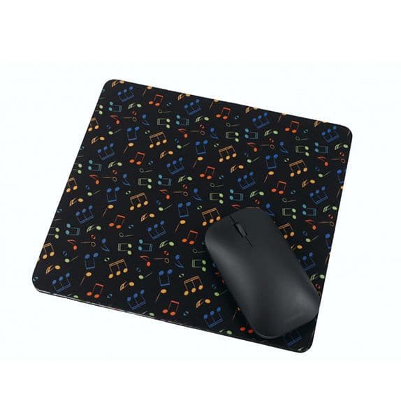 Black Mouse Mat with Colourful Notes - Music Themed Mouse Mat | musical ...