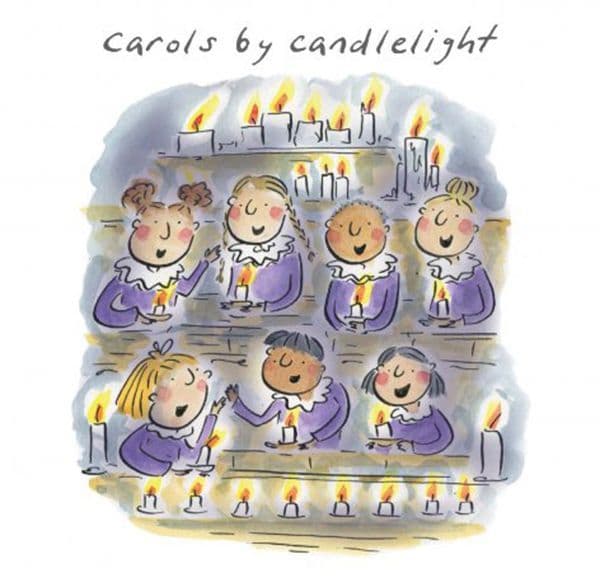 Carols By Candlelight - Music Christmas Card | musical gifts online