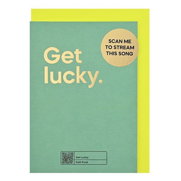 Daft Punk "Get Lucky" Card - Music Playing Card | musical gifts online