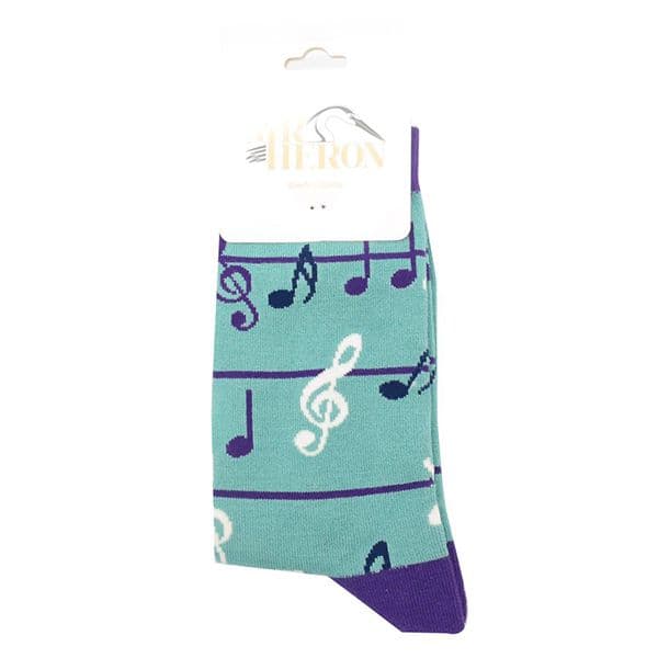 Green Bamboo Music Socks - Men's Music Socks | musical gifts online