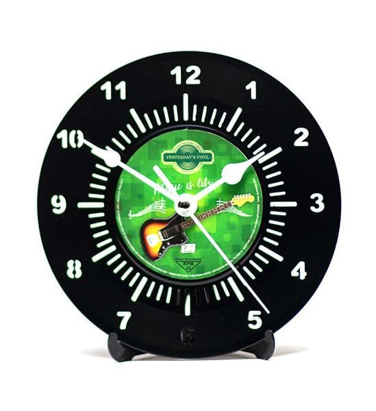 Guitar 7" Single Vinyl Record Desk Clock - Music Clock | musical gifts ...