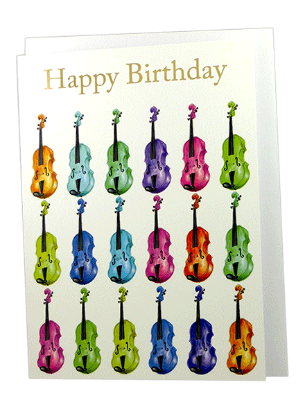 Violin Birthday Card - Music Themed Card | musical gifts online
