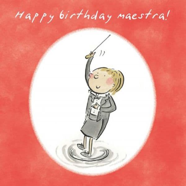 Happy Birthday Maestro Card Female Conductor | musical gifts online