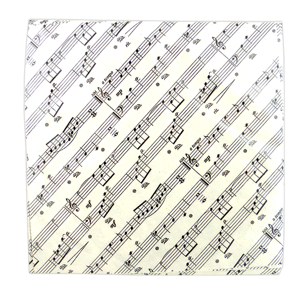 Musical Notation White Napkins – Music Napkins | musical gifts online