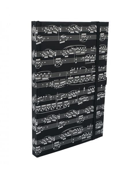 A5 Sheet Music Notebook in Black - Music Notebook | musical gifts online