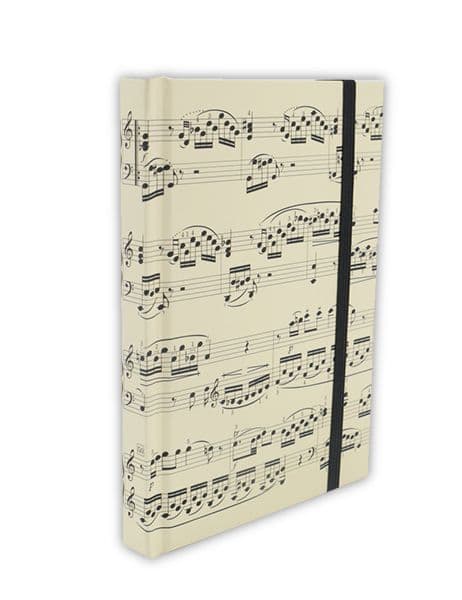 A5 Sheet Music in Cream Notebook - Music A5 Notebook | musical gifts online