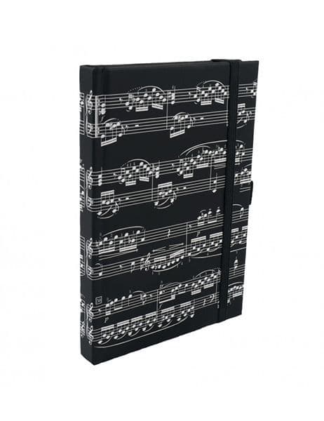 Notebook - A6 Sheet Music Notebook in Black by AGR