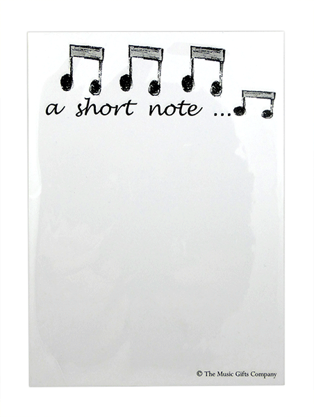 Musical A6 Notepad - A Short Note – Teachers Gift | musical gifts online