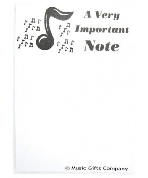A6 Music Notepad - A Very Important Note | musical gifts online