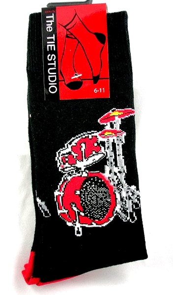 Red Drum Kit Socks - Drum Themed Socks | musical gifts online