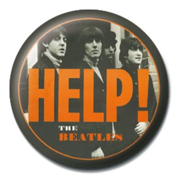 The Beatles (Help) Badge - The Beatle Memorabilia Badge | musical gifts ...