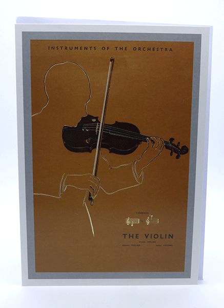 Violin Greetings Card – Music Gifts & Cards | musical gifts online