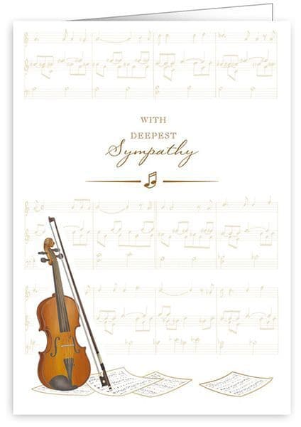 Violin Sympathy Card - Music Sympathy Card | musical gifts online