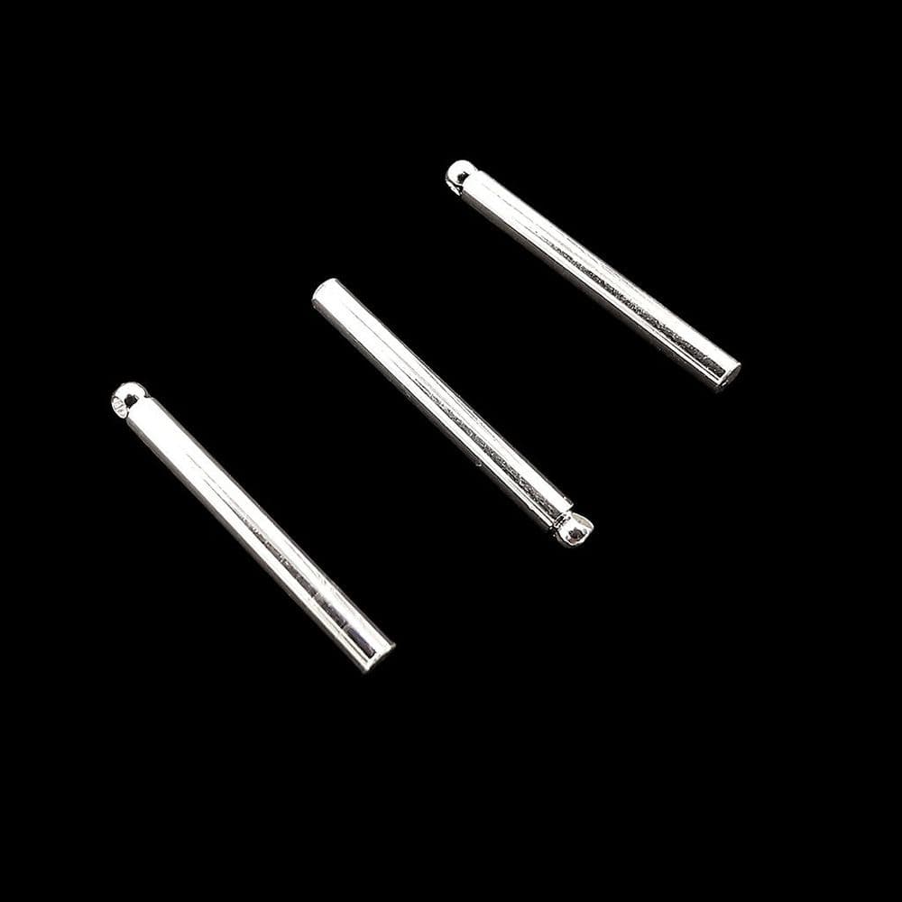 Silver Plated Connector Bar Round Plus One Hole Various Sizes
