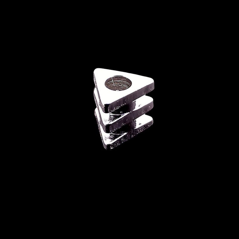 Silver Plated Triangular/Prism Spacer 5mm x 4 5mm x 6pcs