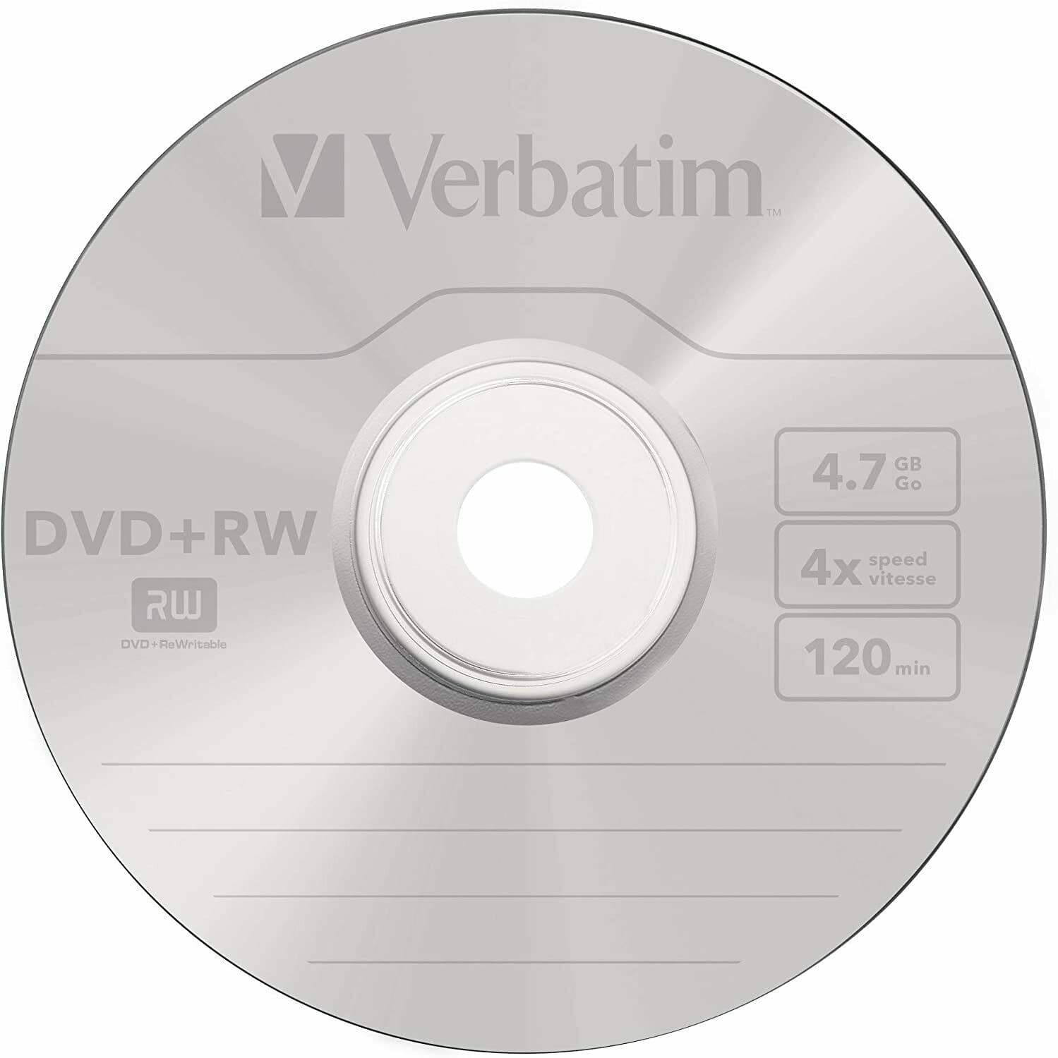 10 Verbatim Blank DVD RW Rewritable 4X 120 mins DVD SERL Discs Spindle ...
