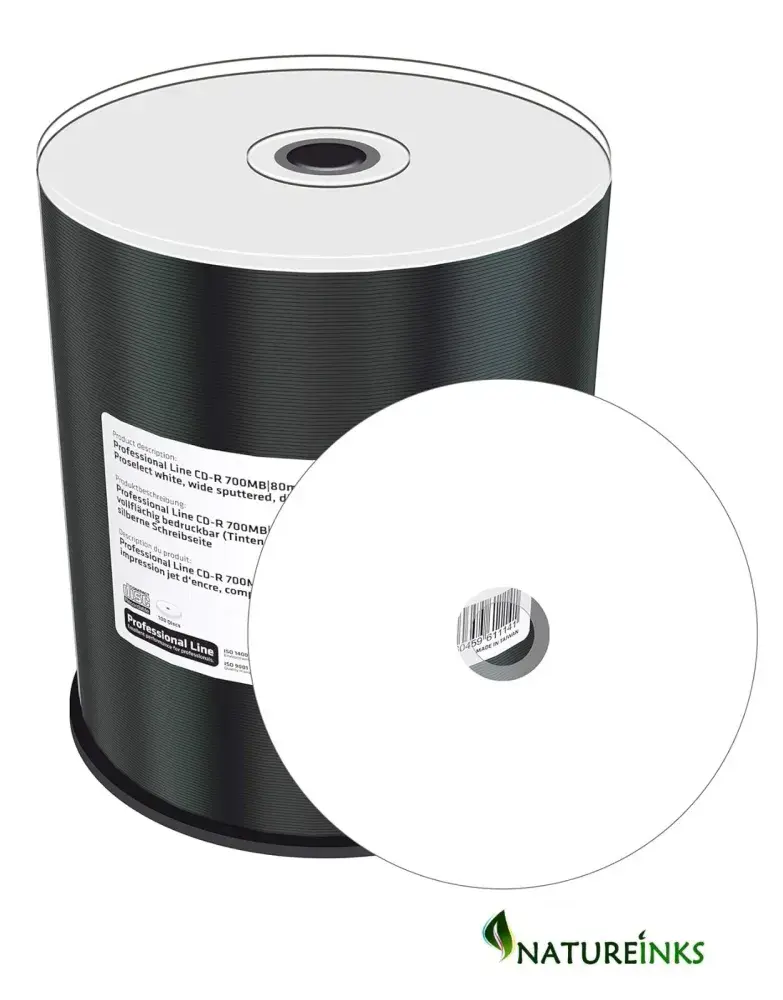 100 MediaRange DIAMOND dye Professional Line White printable Blank CD ...