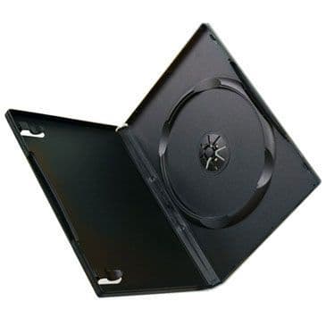 100 Single DVD Case Cases 14mm Spine Black Clear Sleeve Front Cover BOX11