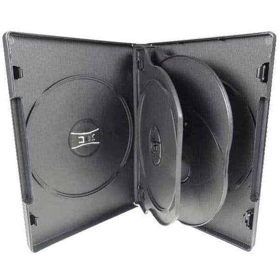 5 Black 6 ways 20mm spine DVD cases