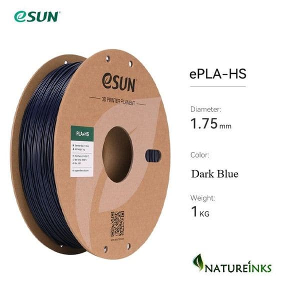 eSUN DARK BLUE ePLA HS HIGH SPEED 3D printer 1 75mm Filament 1 kg