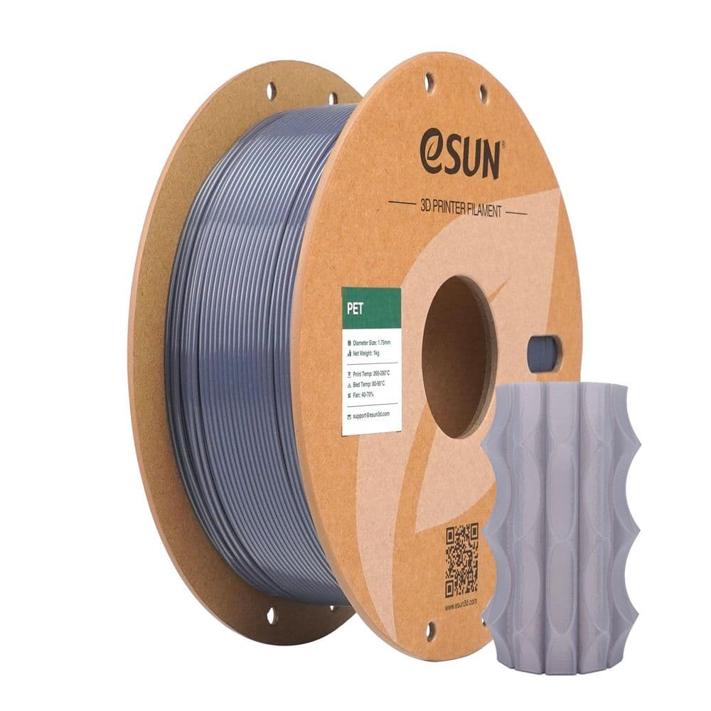 eSun Translucent Grey 3D Printer PET Filament 1 75mm 1KG 2 2LB