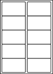 PDL10s - 10 Label per sheet