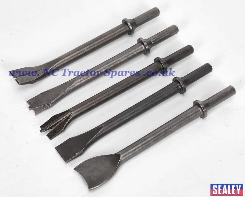 Air Hammer Chisel Set 5pc 401" Shank