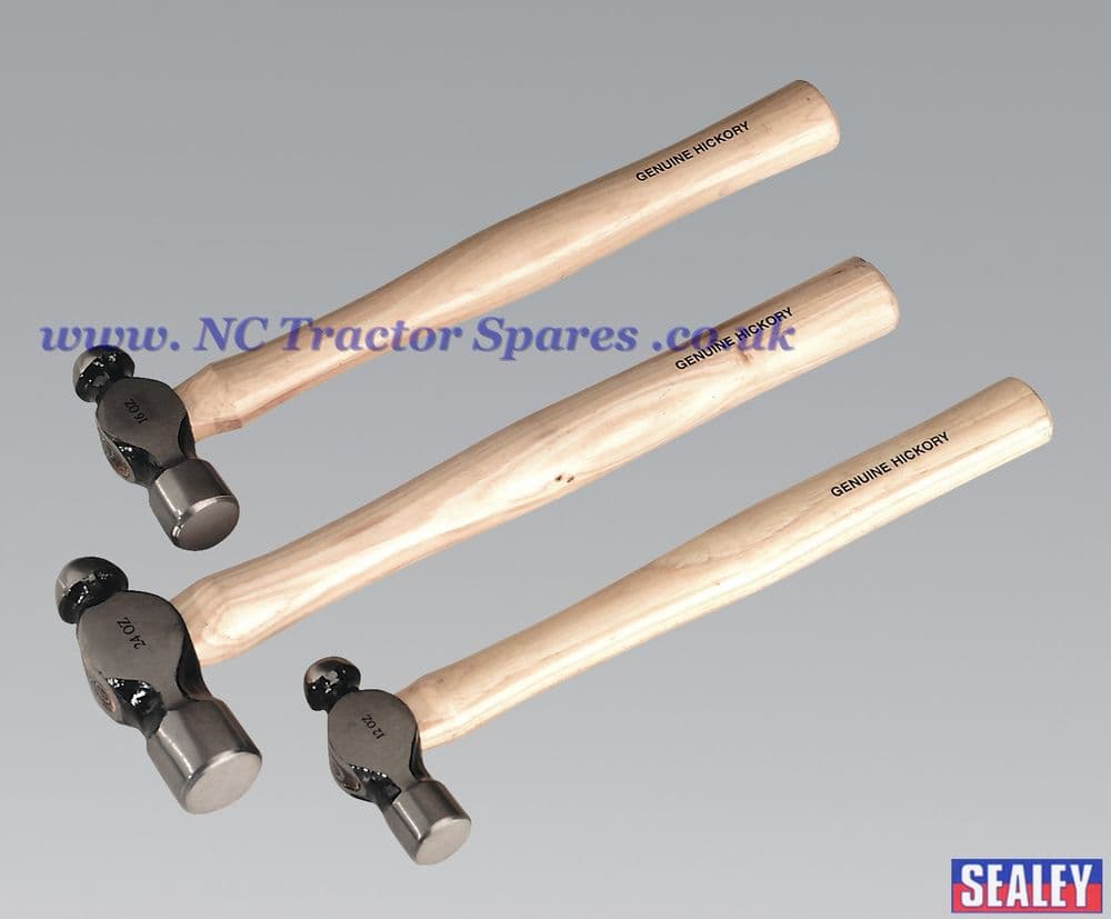 Ball Pein Hammer Set 3pc Hickory Shaft