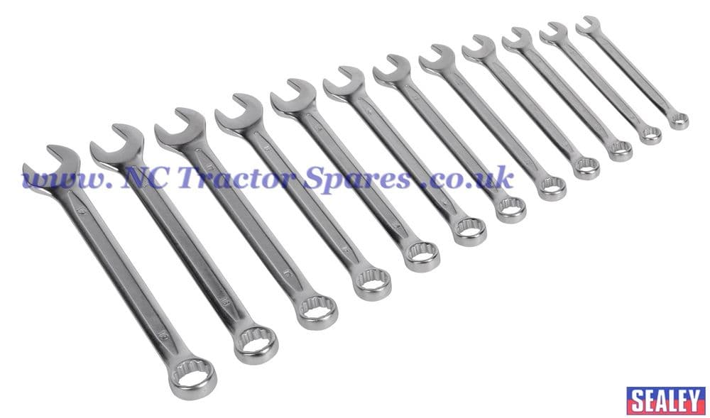 Combination Spanner Set 12pc Cold Stamped Metric