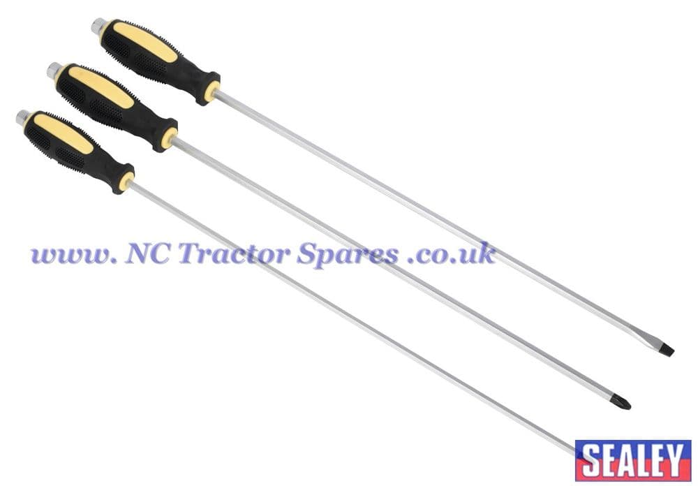 Extra-Long Hammer-Thru Screwdriver Set 3pc