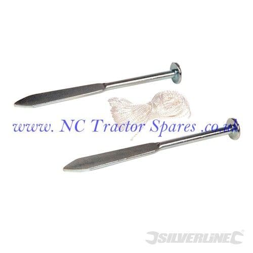 Heavy Duty Line Pins 2pk 160mm Silverline