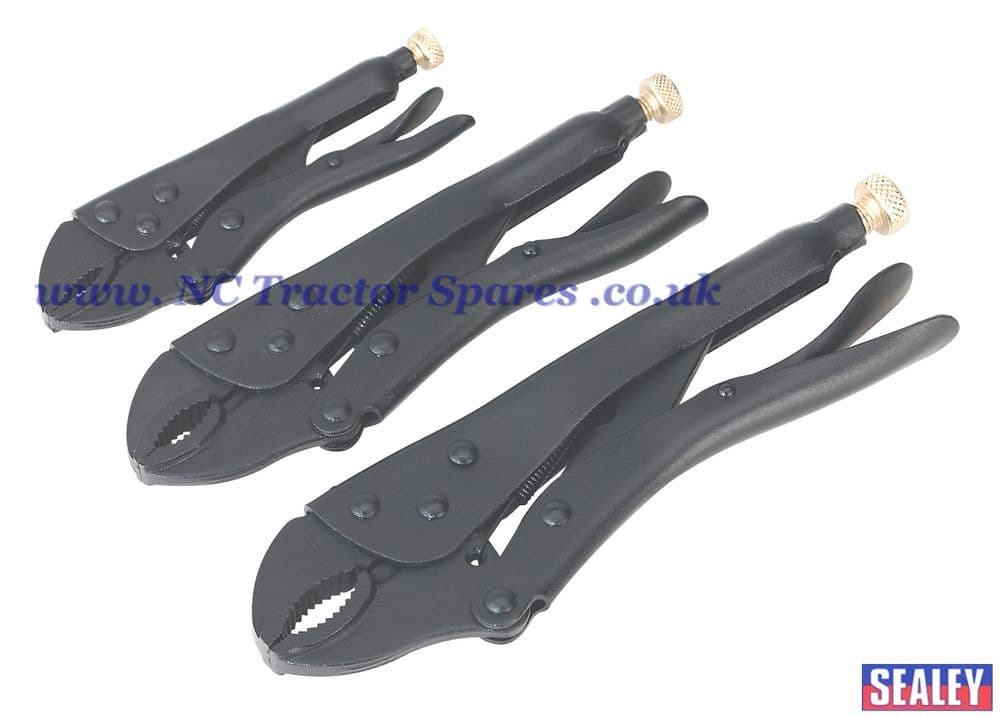 Locking Pliers Set 3pc Rust Resistant