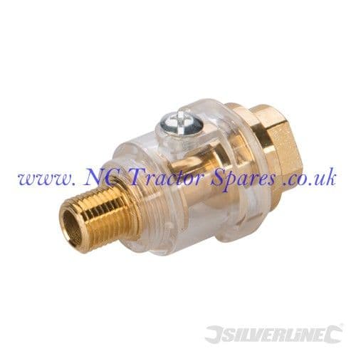Mini In-Line Oiler 1/4" BSP Silverline