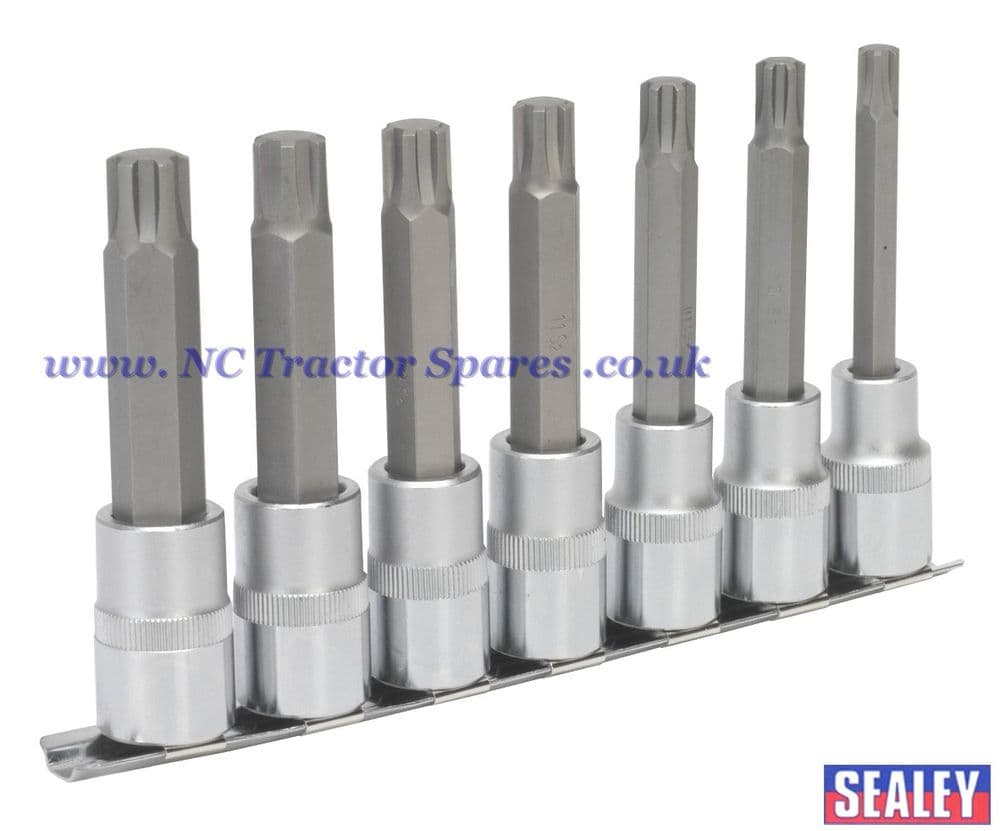 Ribe Socket Bit Set 7pc 1/2"Sq Drive 100mm