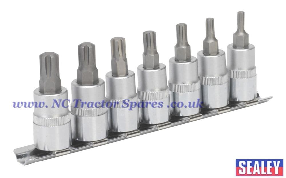 Ribe Socket Bit Set 7pc 3/8"Sq Drive 50mm