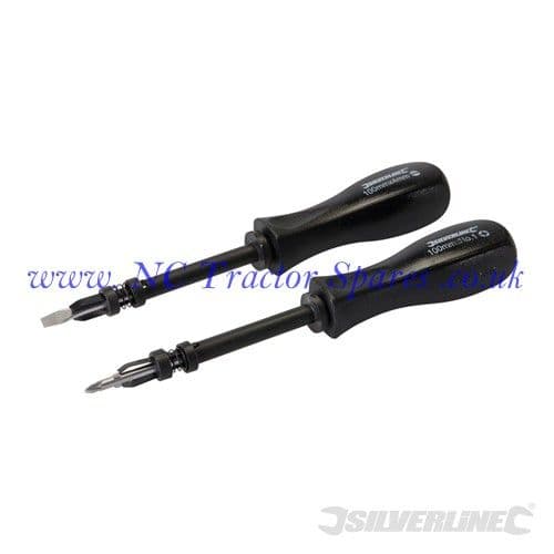 Screw-Holding Mechanics Screwdriver Set 2pce 2pce Silverline