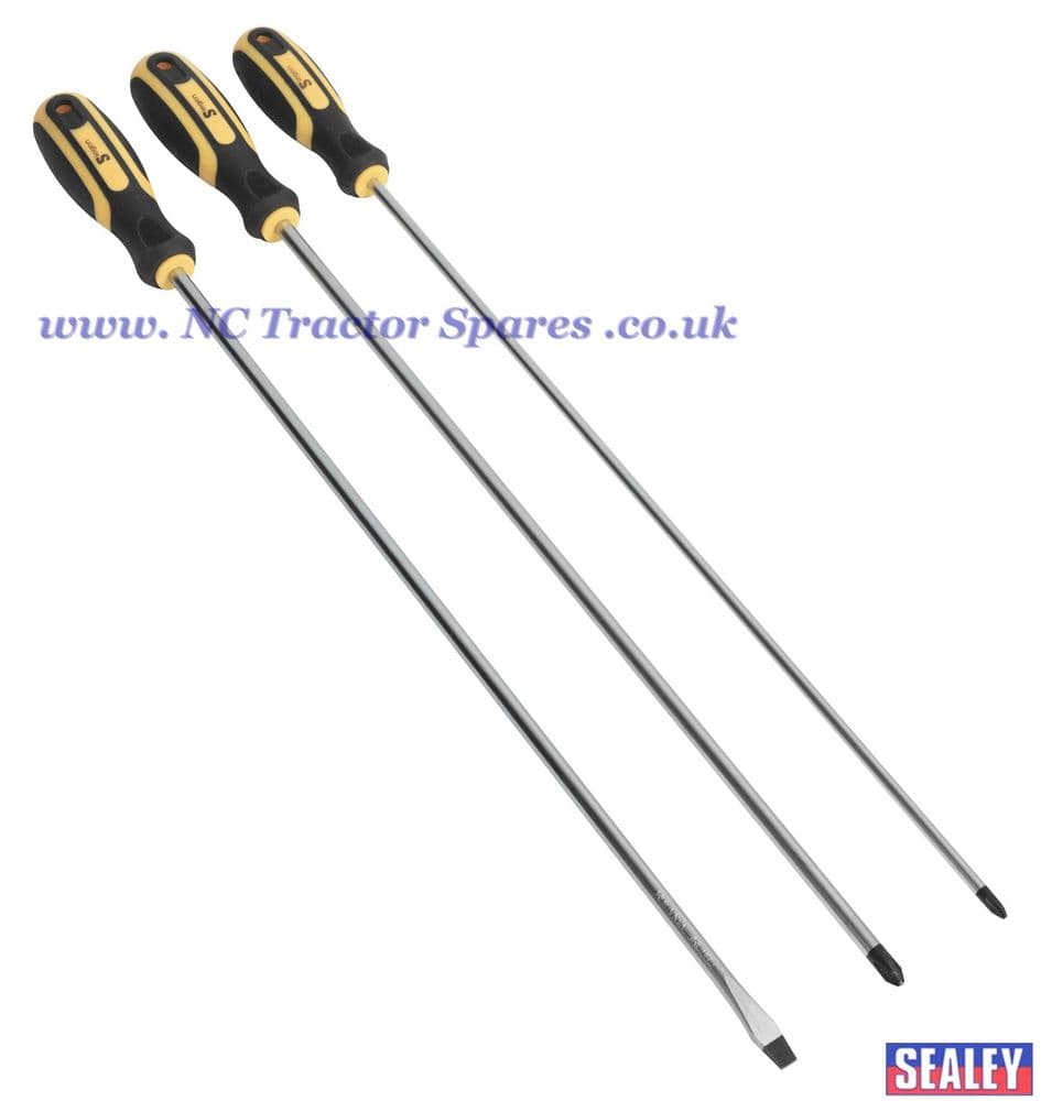 Screwdriver Set 3pc Extra-Long