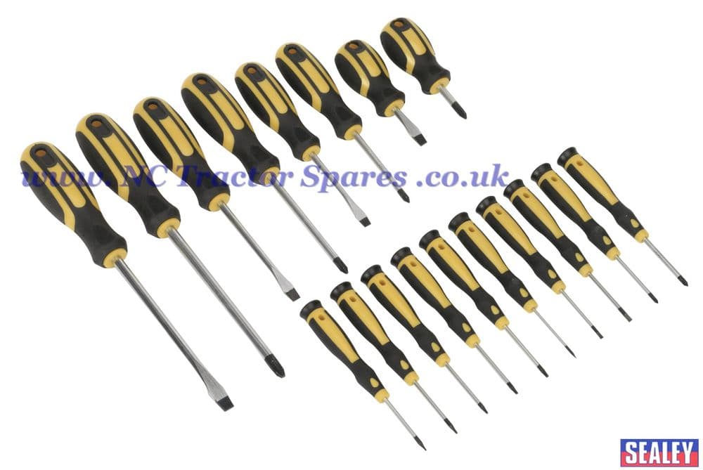 Soft Grip Screwdriver Set 18pc
