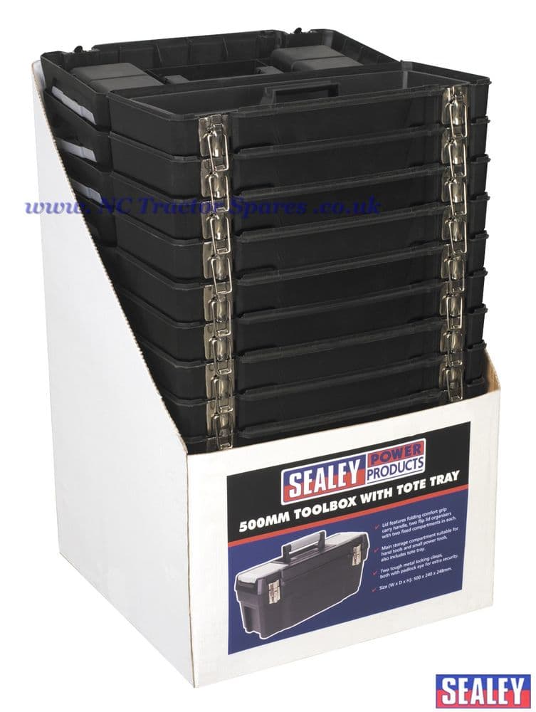 Toolbox 500mm with Tote Tray Display Box of 12