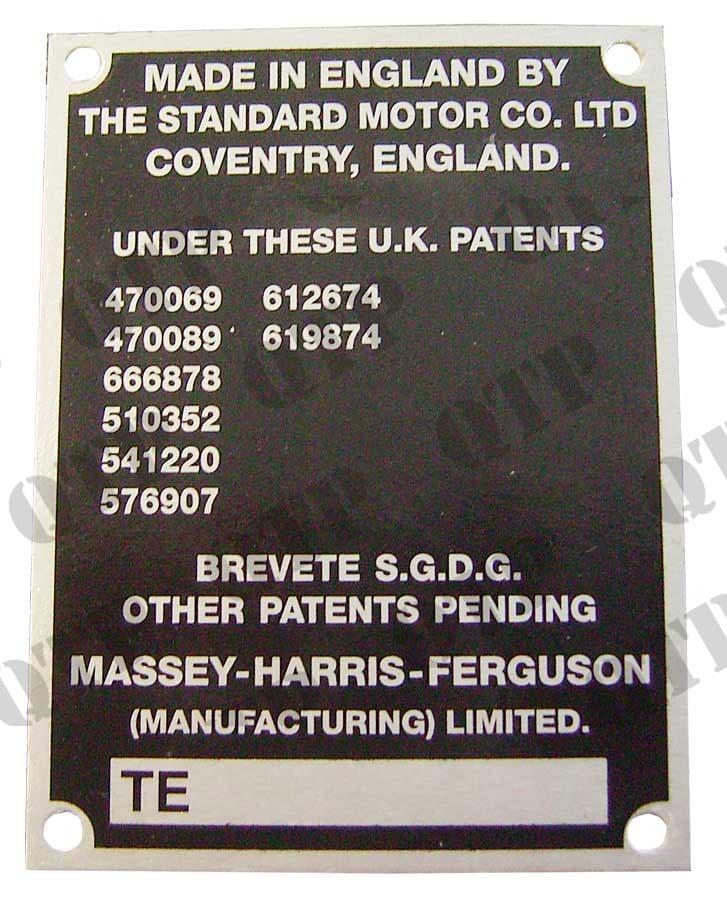 Tractor Badge 20D Serial Number