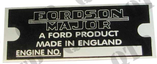 Tractor Badge Fordson Major - ID Badge