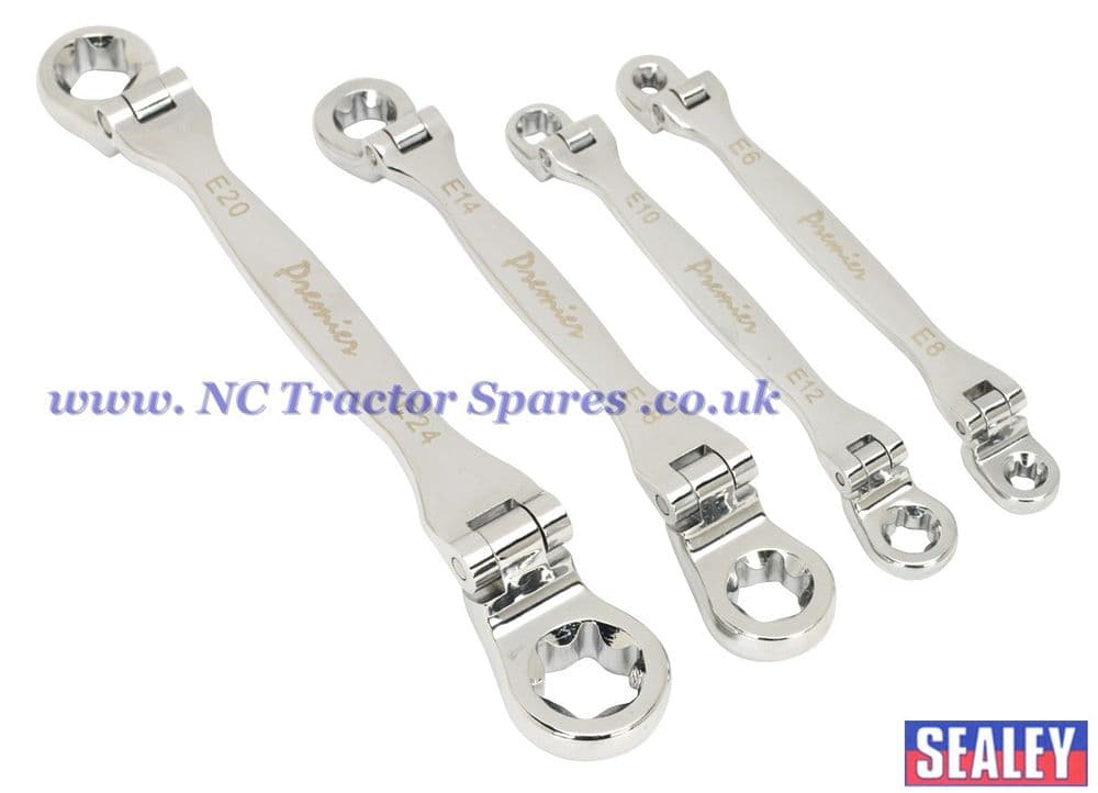 TRX-Star Double End Flexi-Head Spanner Set 4pc